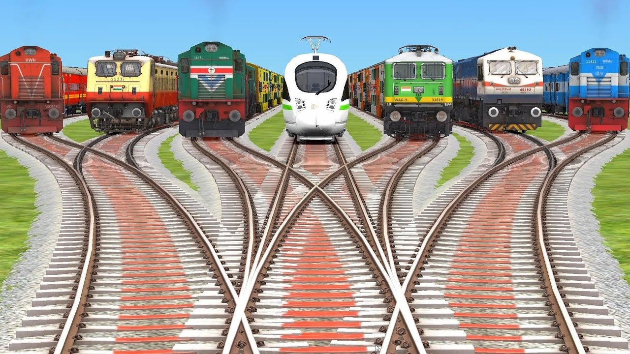 More Realistic Double Dacker Trains Crossing By Indian Daimond Railroad ...