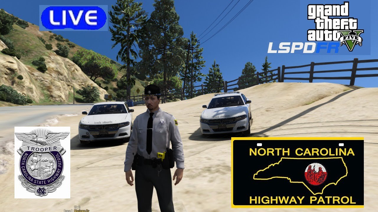 GTA 5 LSPDFR Live North Carolina Highway Patrol Patrolling The Whole ...