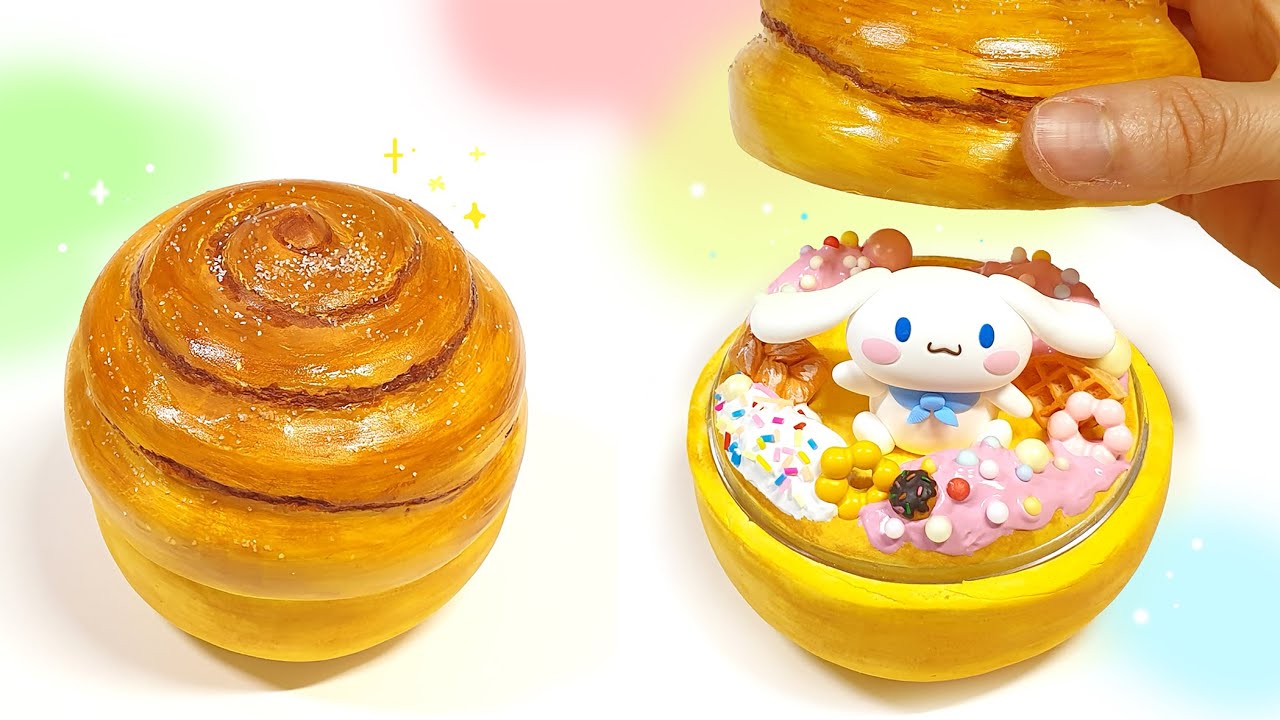 DIY Cinnamoroll in CinnamonRoll ｜Sanrio character Cinnamoroll Clay｜시나몬롤 ...