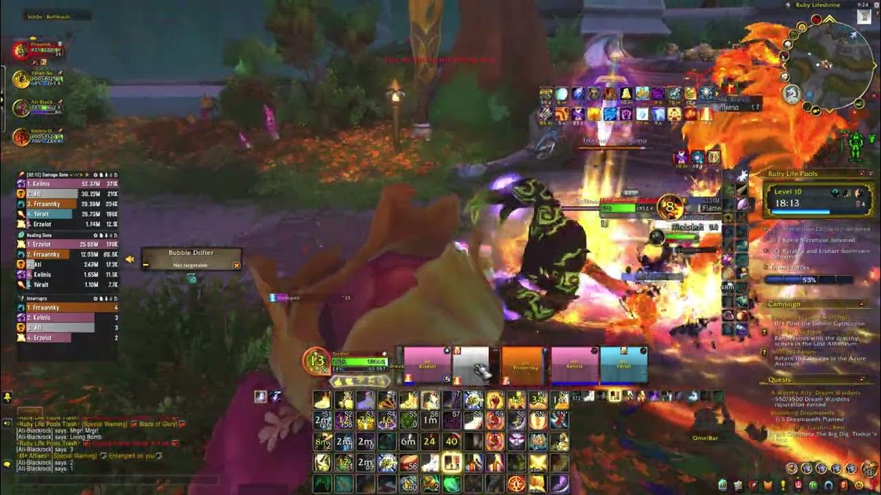 World of Warcraft mythic 10 old 20 season 4 dragonfligth Ruby life pools paladin holy Fortified ...