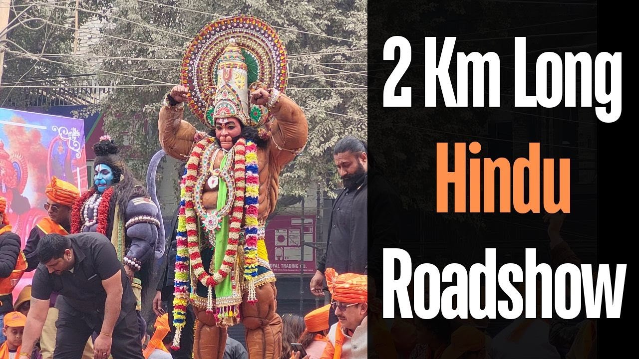 2 Km long Hindu roadshow in Gurgaon | Ayodhya Ram Mandir - YouTube