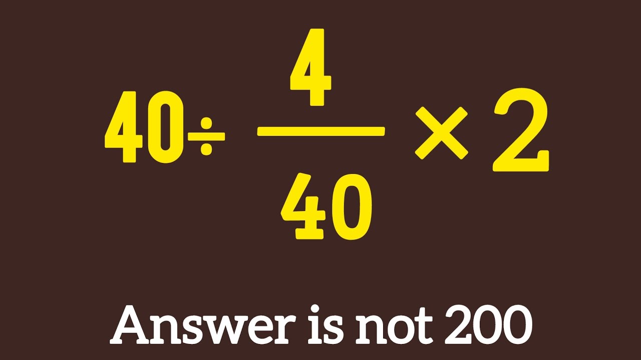Most People Get This Simple Math Question Wrong!#maths#pemdasrule - YouTube