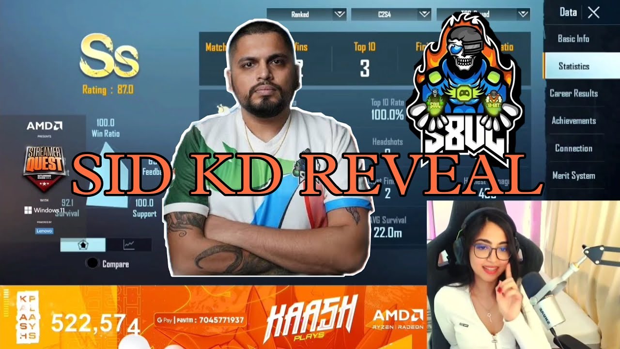 SID KD REVEAL || kaashvi revealed sid kd on stream - YouTube
