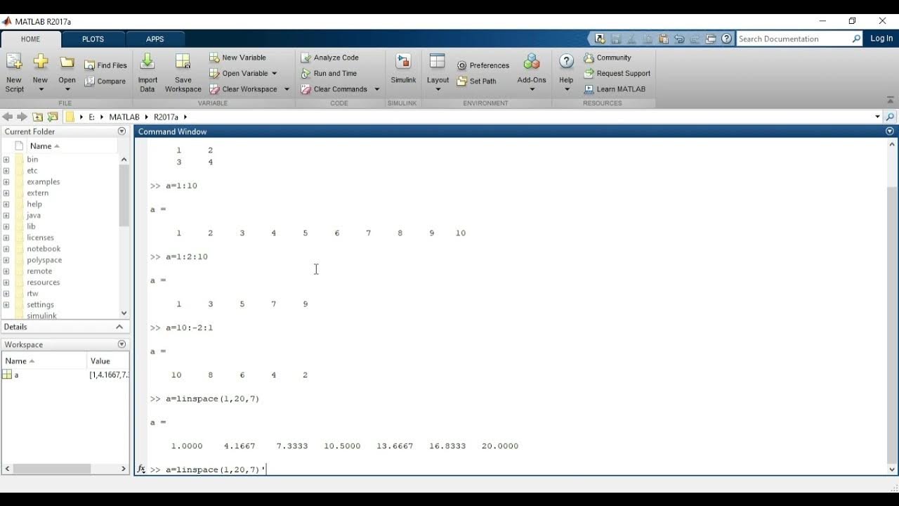 Octave programming|Matlab simulink online |Matlab code online|Working with Arrays in MATLAB ...