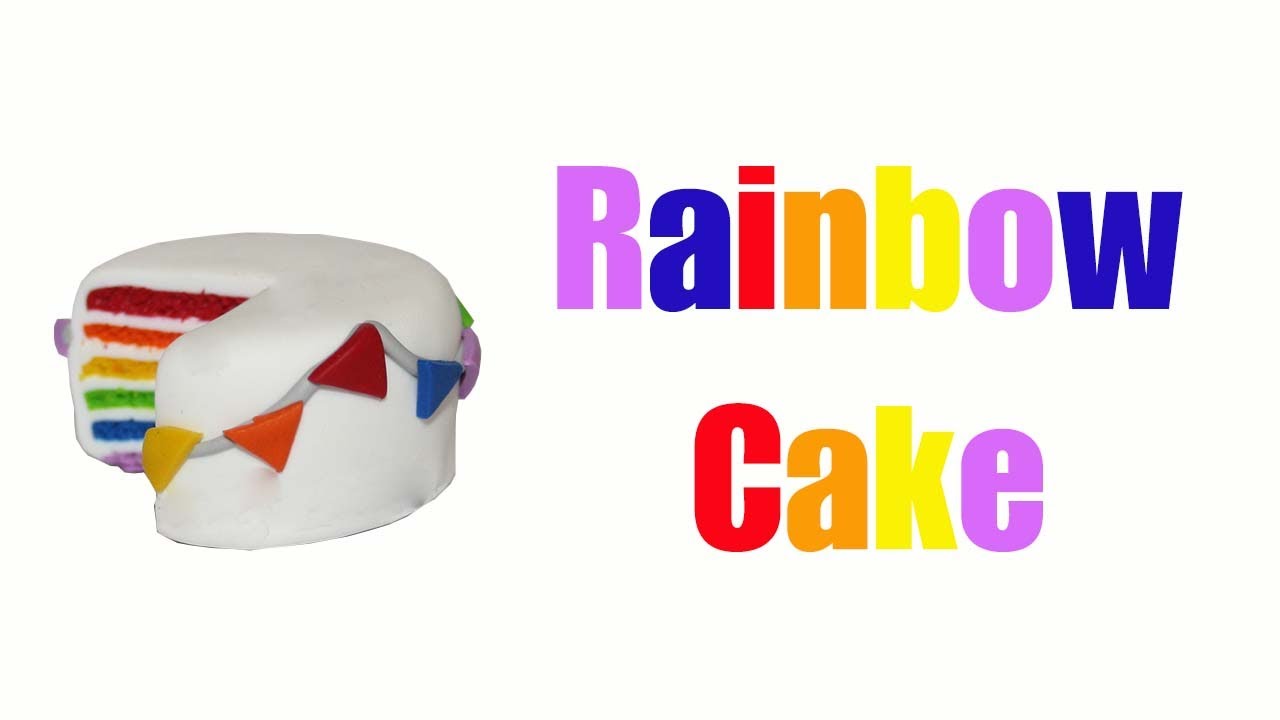 Rainbow Cake (tuto fimo) - YouTube