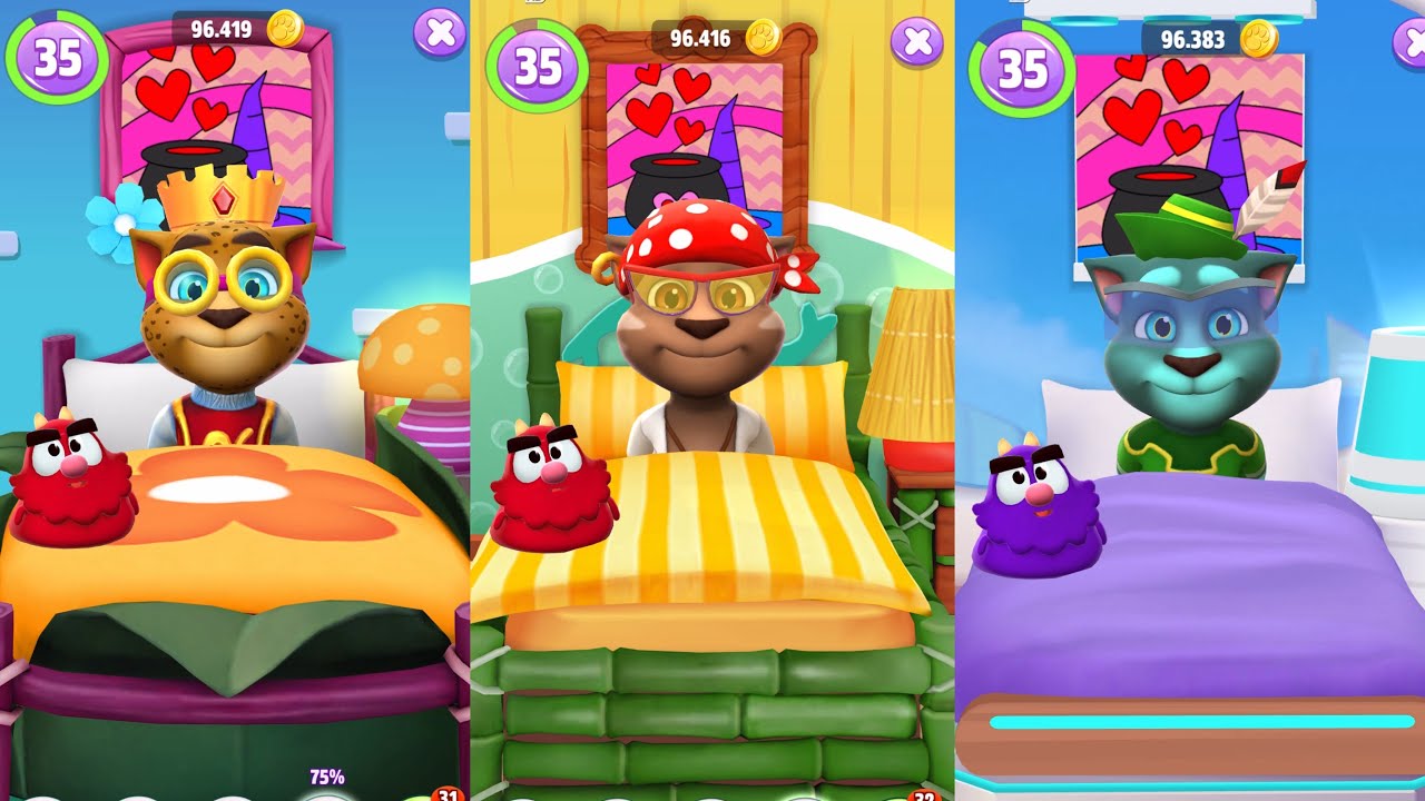 My talking tom 2 King Vs My talking tom 2 Pirates Vs My talking tom 2 ...