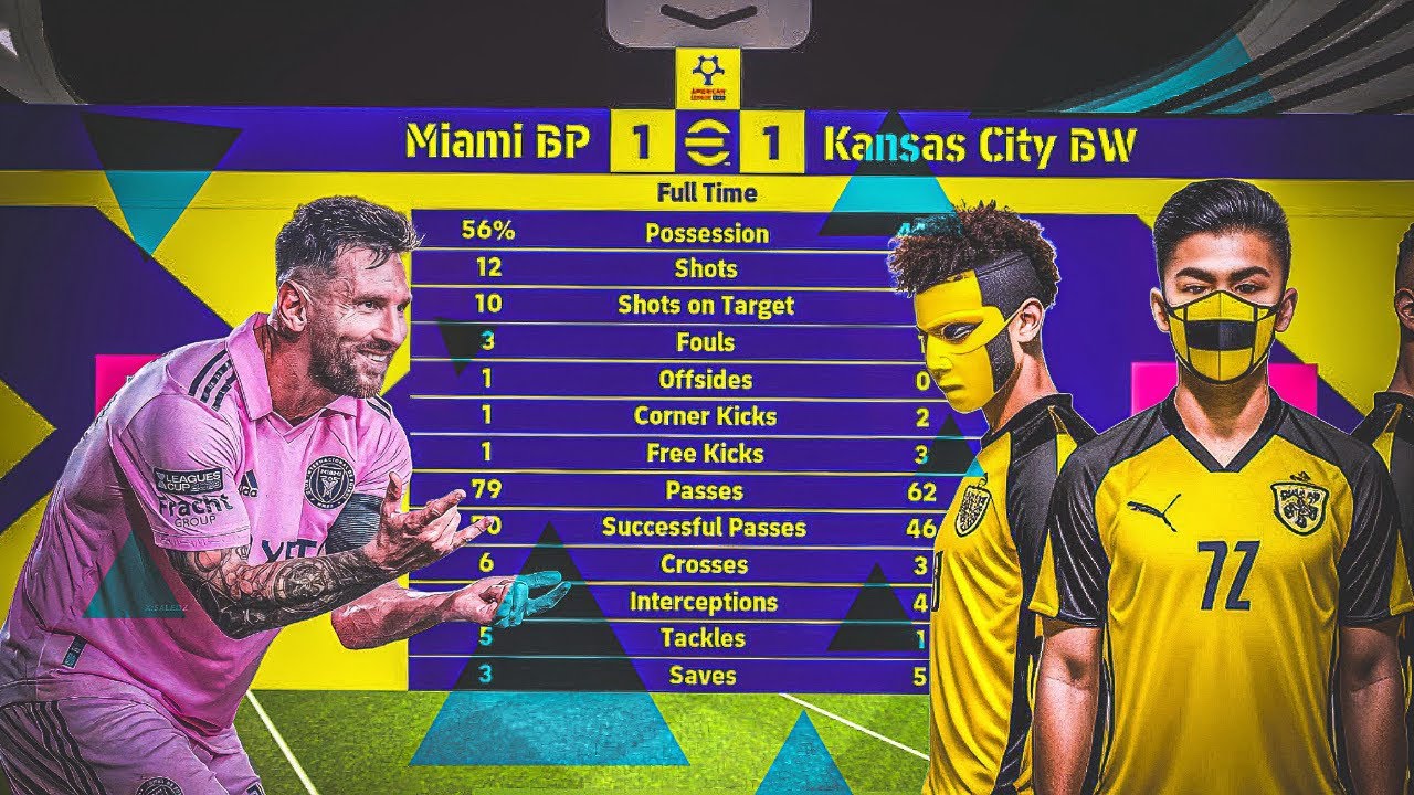 Miami BP vs Kansas City BW 1-1 | Efootball #efootball2024 #ariyangamer ...