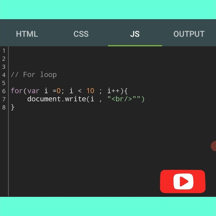Javascript For Loop Shorts Tutorial Bangla Coding Shorts Viral