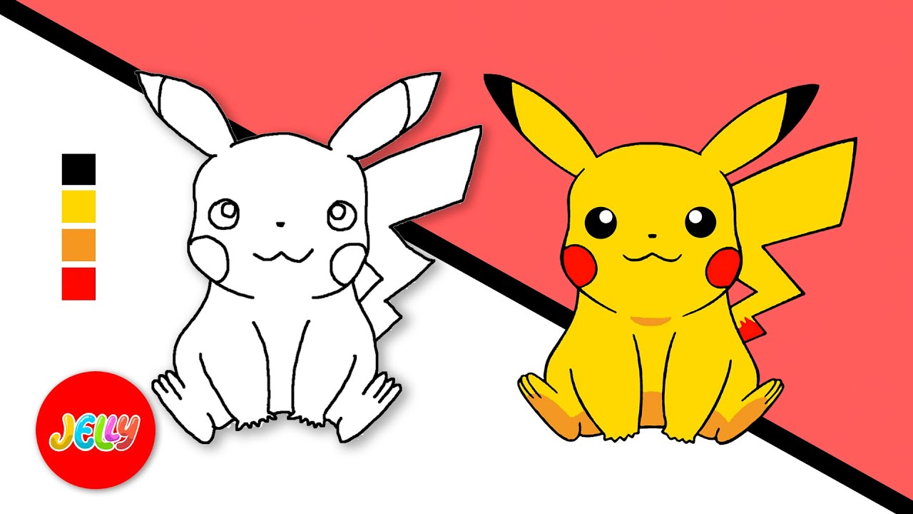 Pikachu Drawing for Kids | How to draw Pikachu step by step - YouTube
