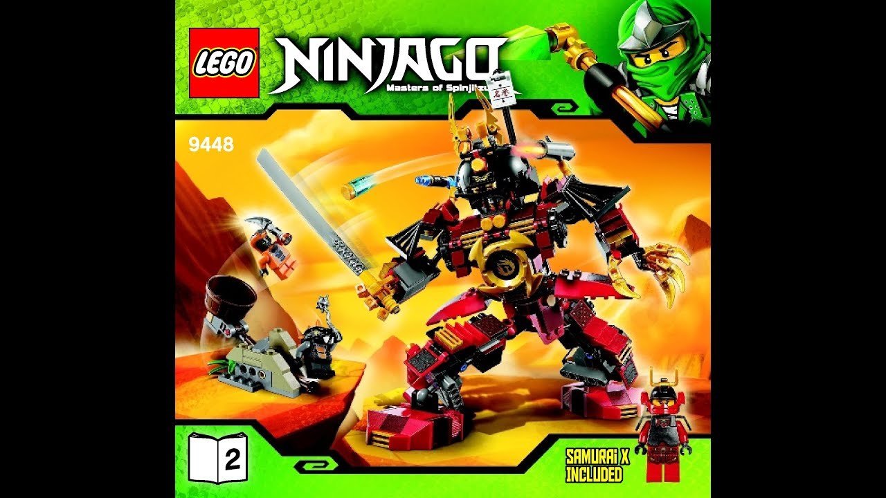 LEGO Ninjago 9448 Samurai Mech Instructions Book DIY 2 - YouTube