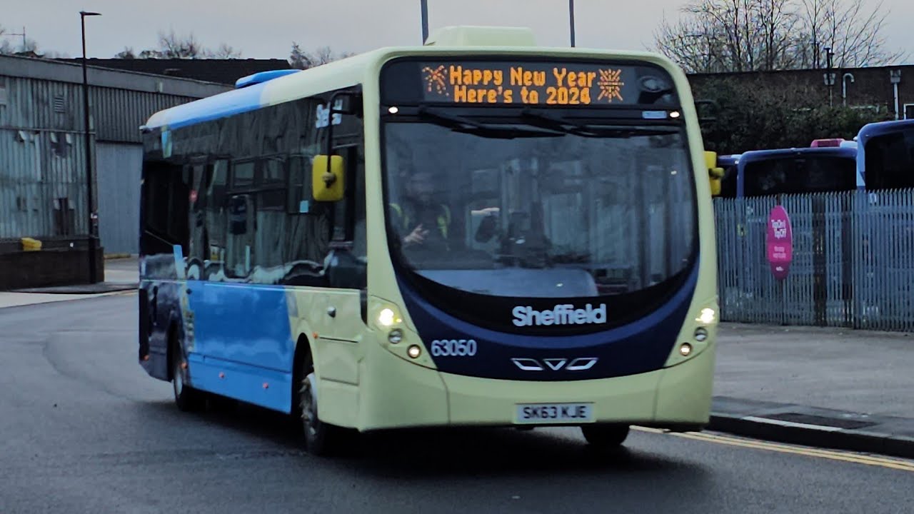 First Bus Sheffield 63050 Leaving At Oliver Grove Depot With Happy New ...