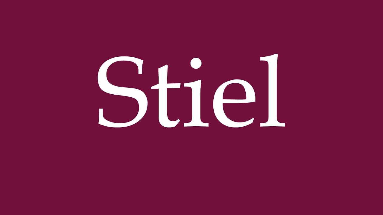 How to Pronounce ''Stiel'' (Stem) Correctly in German - YouTube