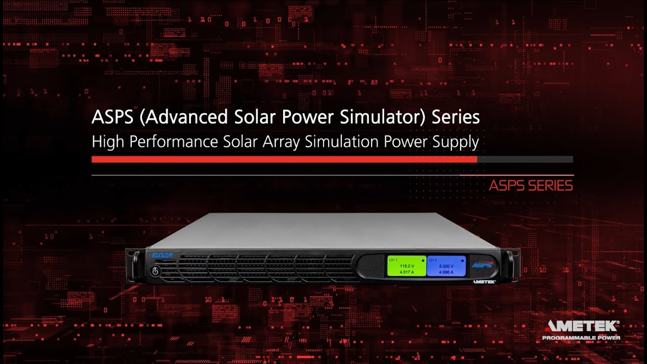 Product Spotlight: ASPS (Advanced Solar Power Simulator) - YouTube