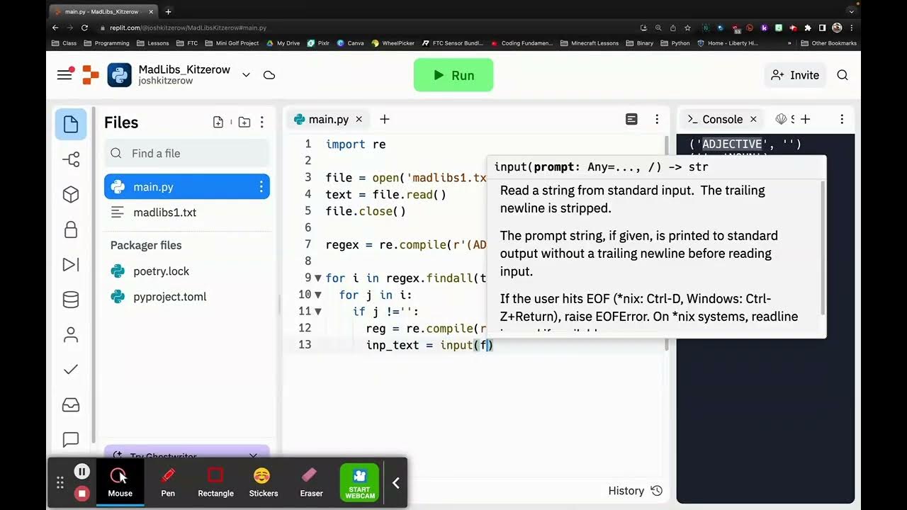 Python Madlibs Youtube