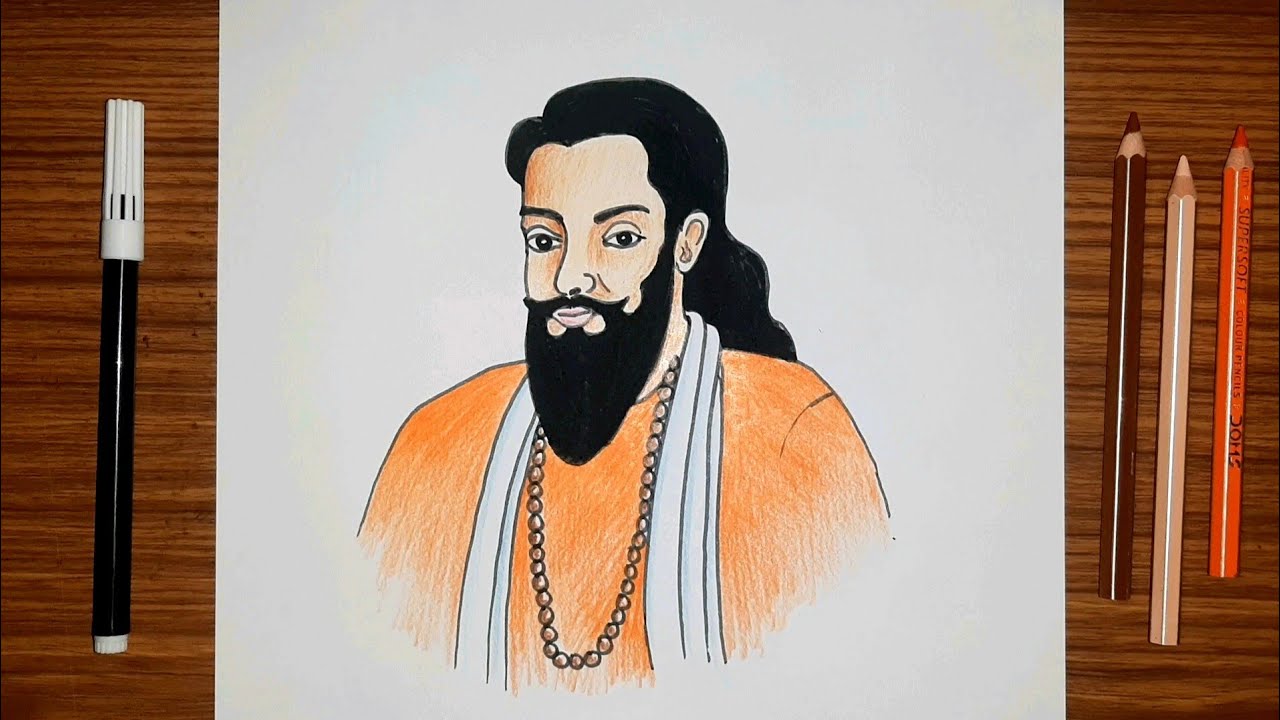 Guru Ravidas Jayanti drawing easy | Guru Ravidas Jayanti special ...