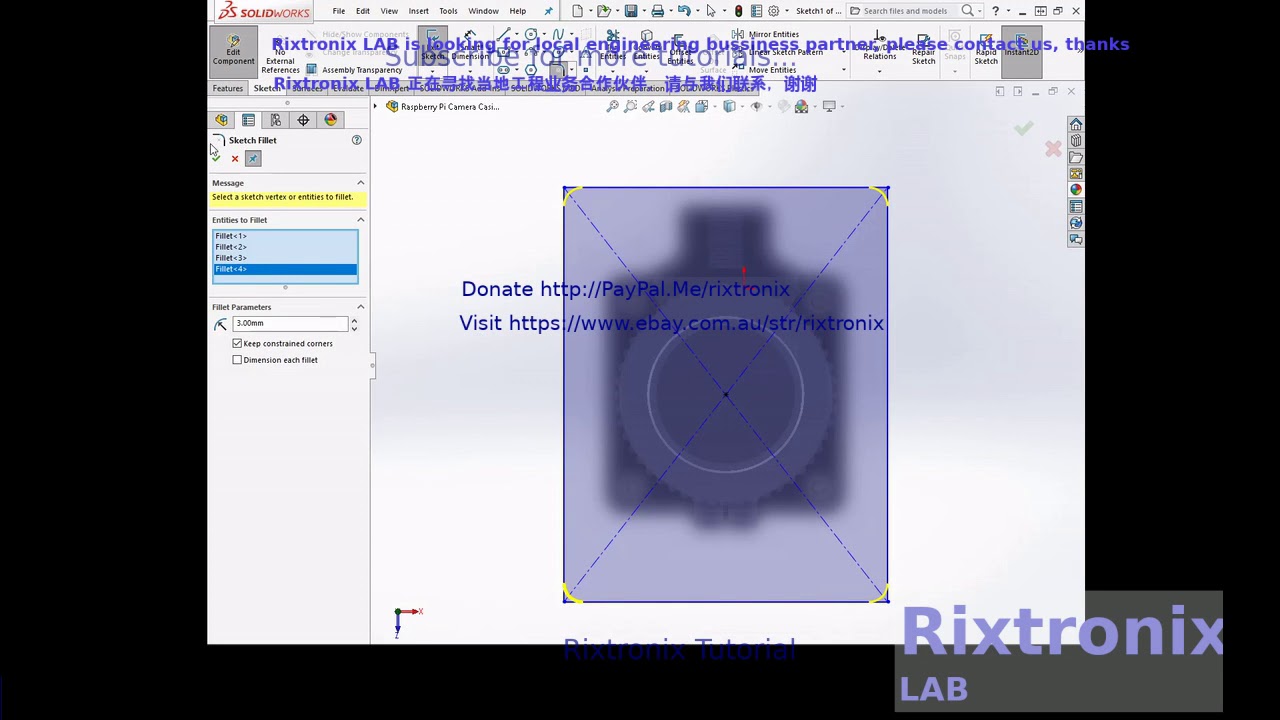 Tutorial solidworks raspberrypi camera casing part 1 - YouTube