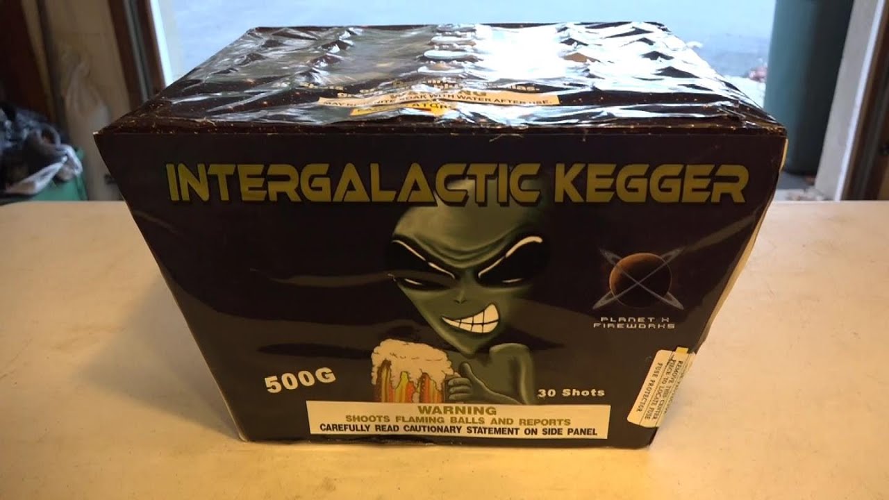 INTERGALACTIC KEGGAR - 500G CAKE - PLANET X FIREWORKS - YouTube