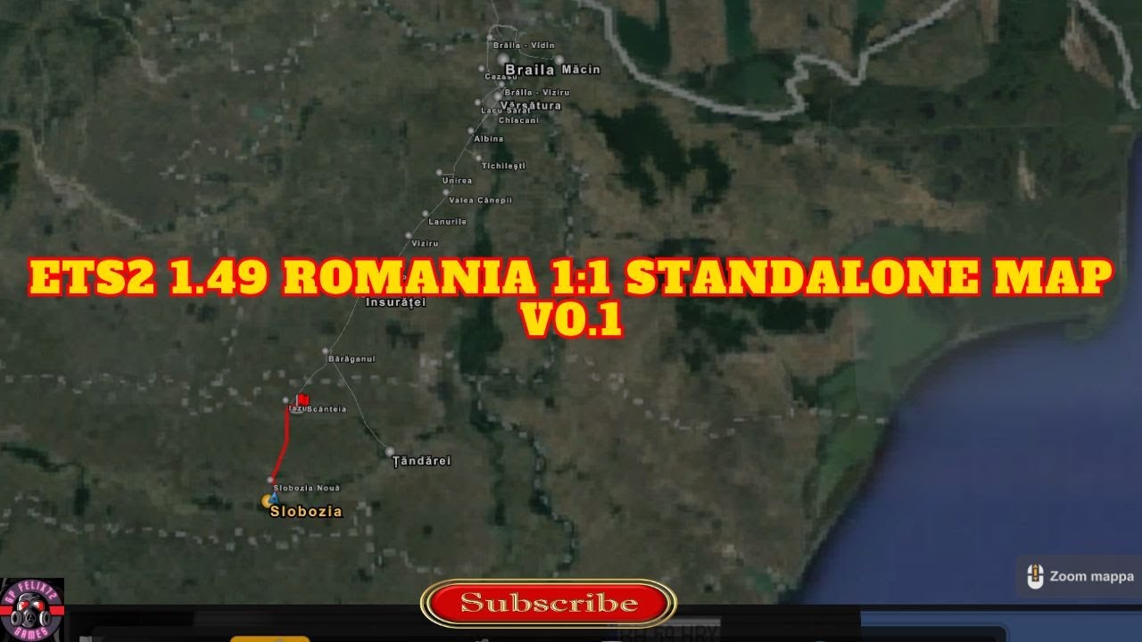 ETS2 1.49 ROMANIA 1:1 standalone map v0.1 - YouTube
