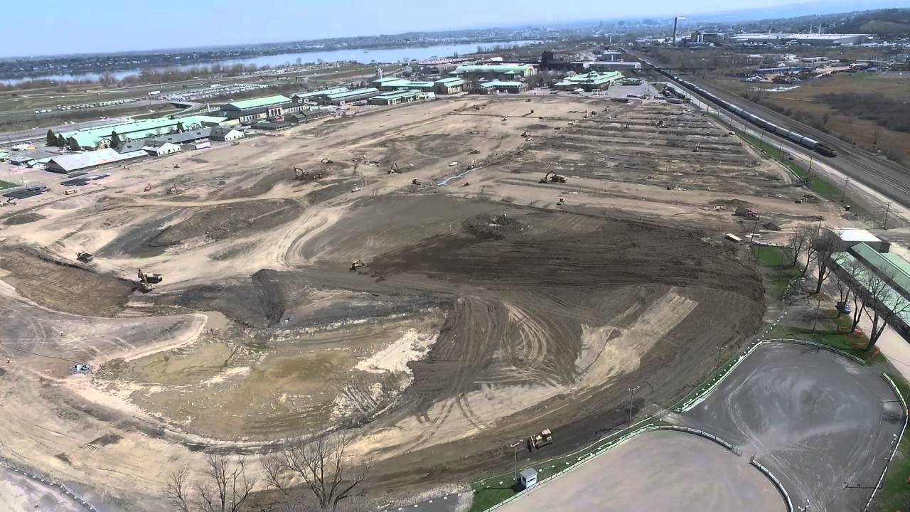 Aerial view of New York State Fair’s renovation - YouTube