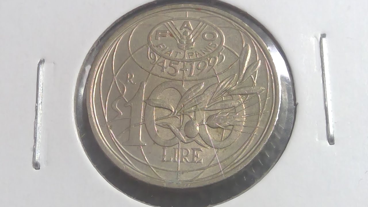 1995 Italy 100 Lire (FAO) Coin • Values, Information, Mintage, History ...