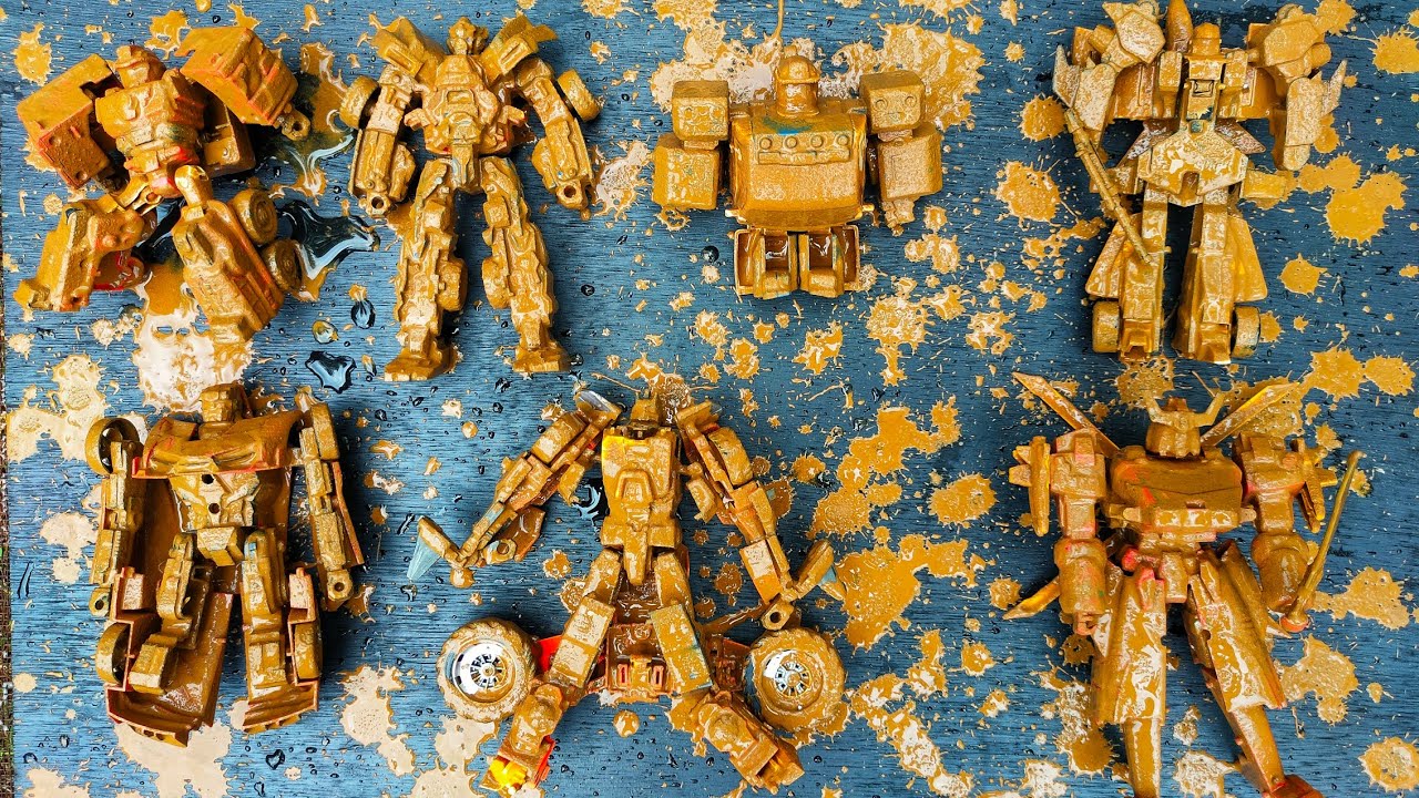 Membersihkan Mainan Tobot, Tobot X, Tobot C, Tobot Fire Truck, Robot ...