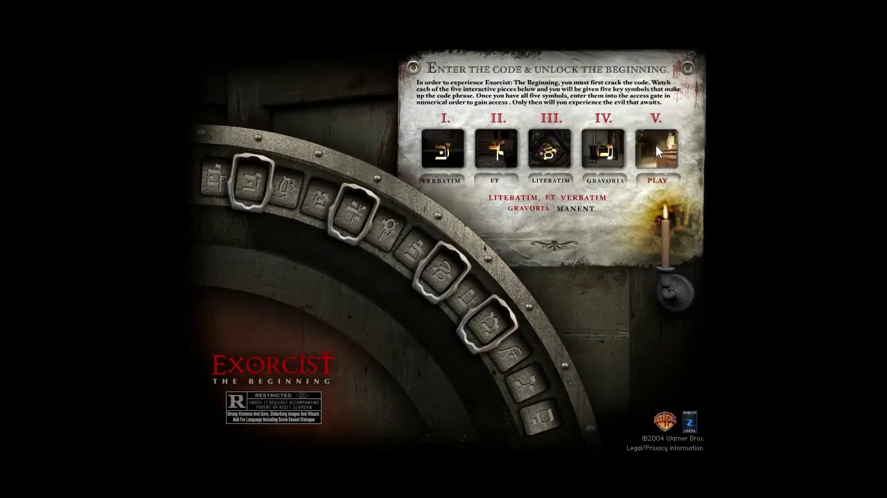 Exorcist: The Beginning flash website in 2004 - YouTube