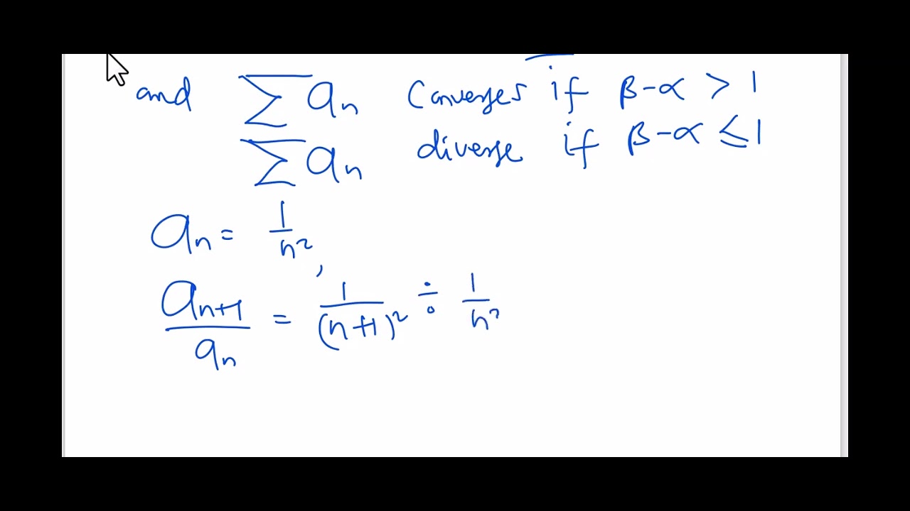 IntroAnalysis Example One on Gauss Test for converges - YouTube