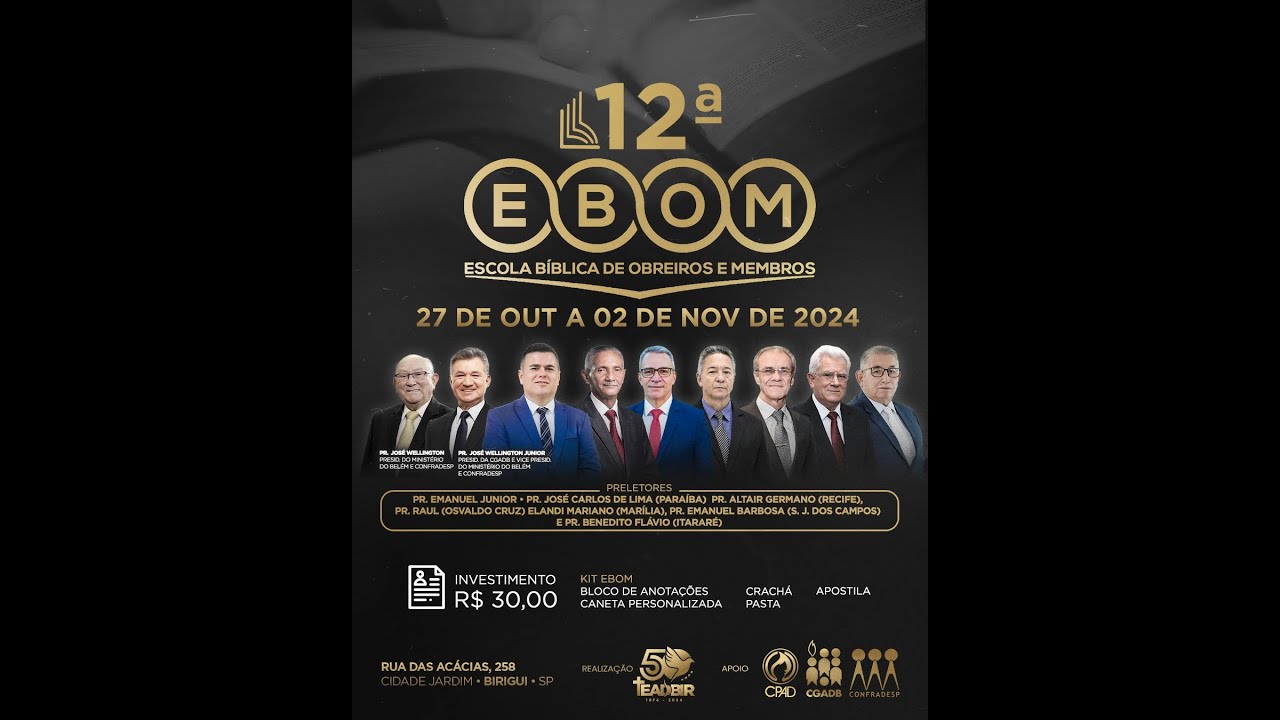 01/11/2024 - 5º Dia EBOM 2024 - YouTube