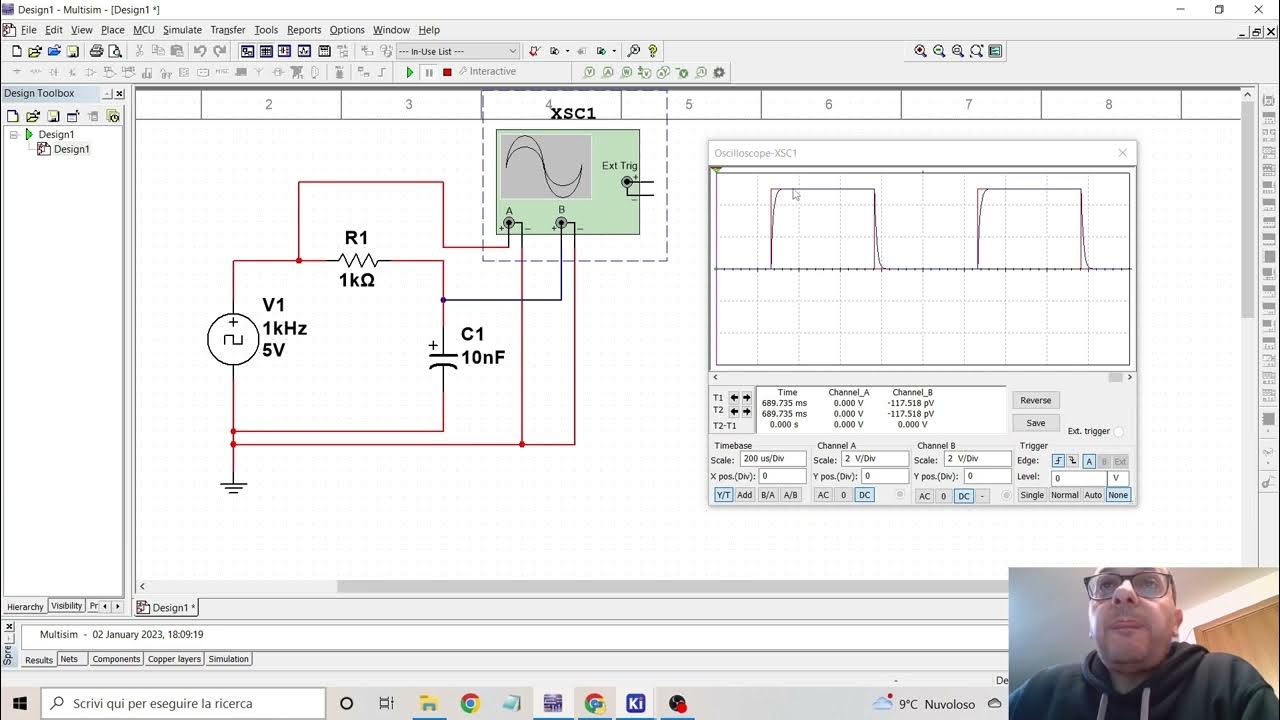 38) Circuito RC Multisim - YouTube