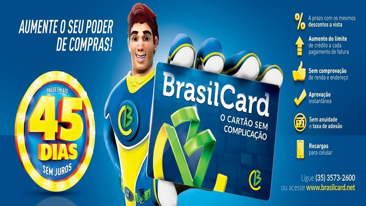 Chegou o cartão de crédito BrasilCard, aprovação super fácil e rápida ...