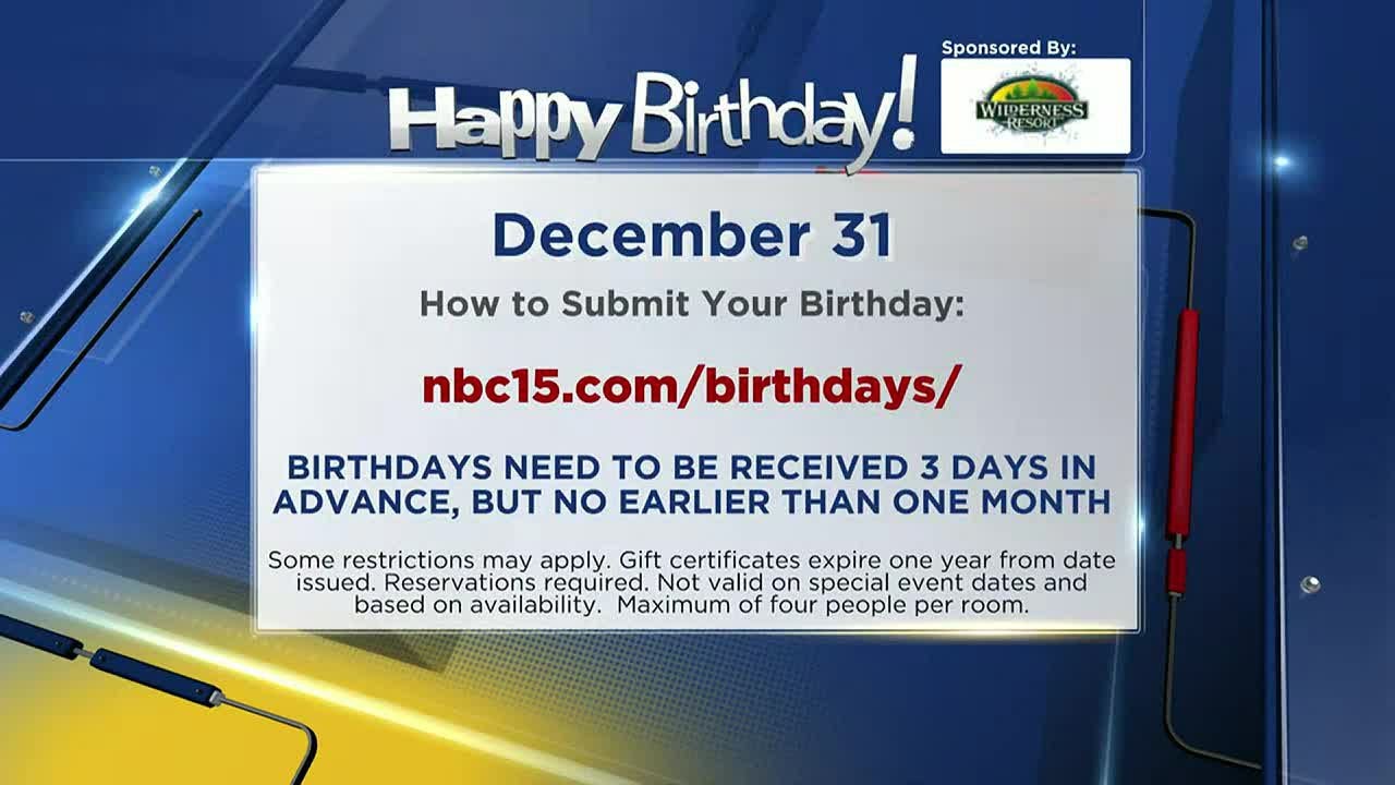 Birthdays for Saturday, December 31 - YouTube