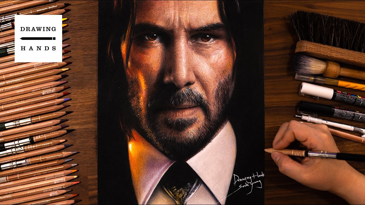 Drawing John Wick 4 [Drawing Hands] - YouTube