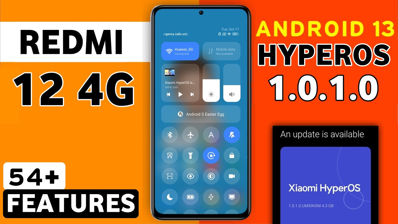 Redmi 12 4G Hyperos 1.0.1.0 Android 14 Update Features | 54+ Features ...