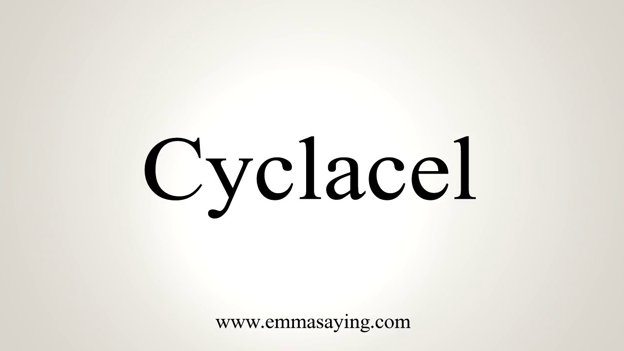 How to Pronounce Cyclacel - YouTube