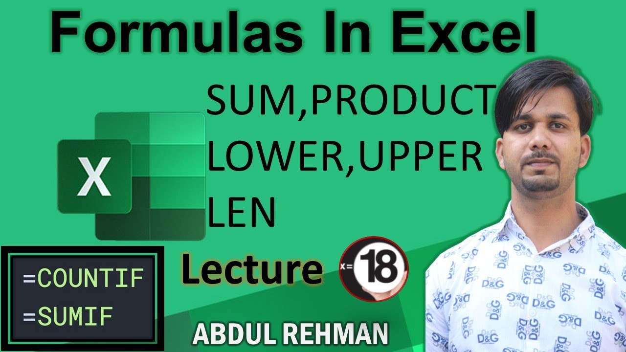 Useful Formulas In Excel | Daily Basis Formulas In Excel | Ms.Office ...