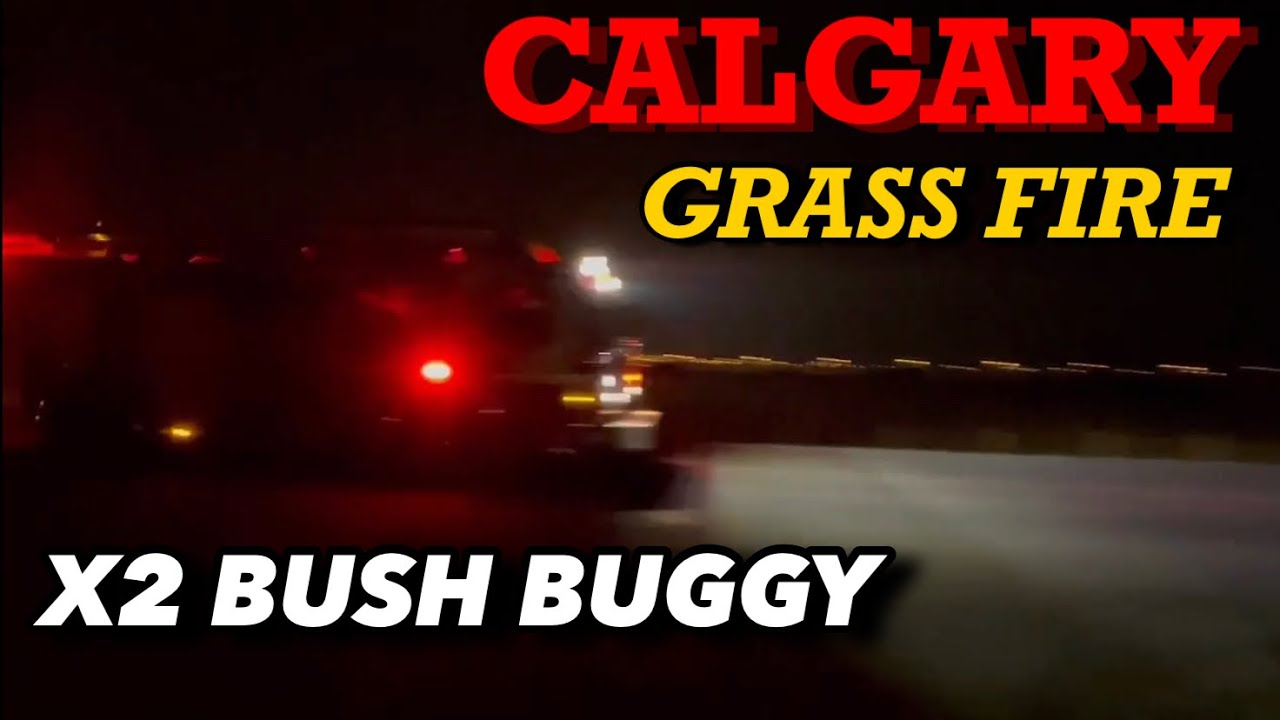 **GRASS FIRE** Calgary Fire Department Engine 22 & 45 Responding HOT ...