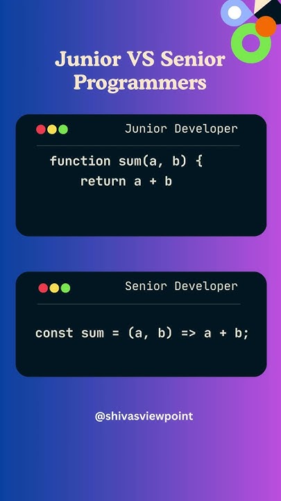 Junior VS Senior Developer #javascript #webdevelopment #seniordeveloper ...