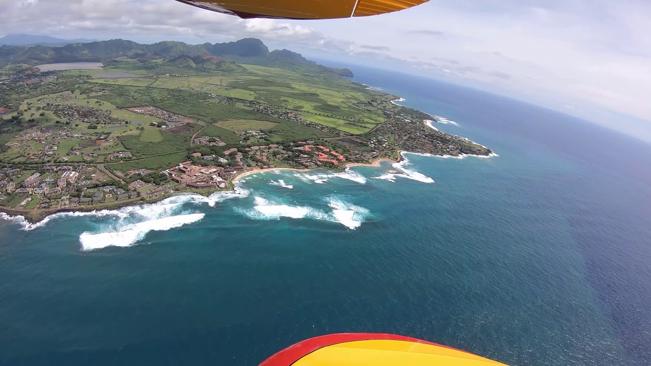 Kaui Hawaii Biplane - YouTube