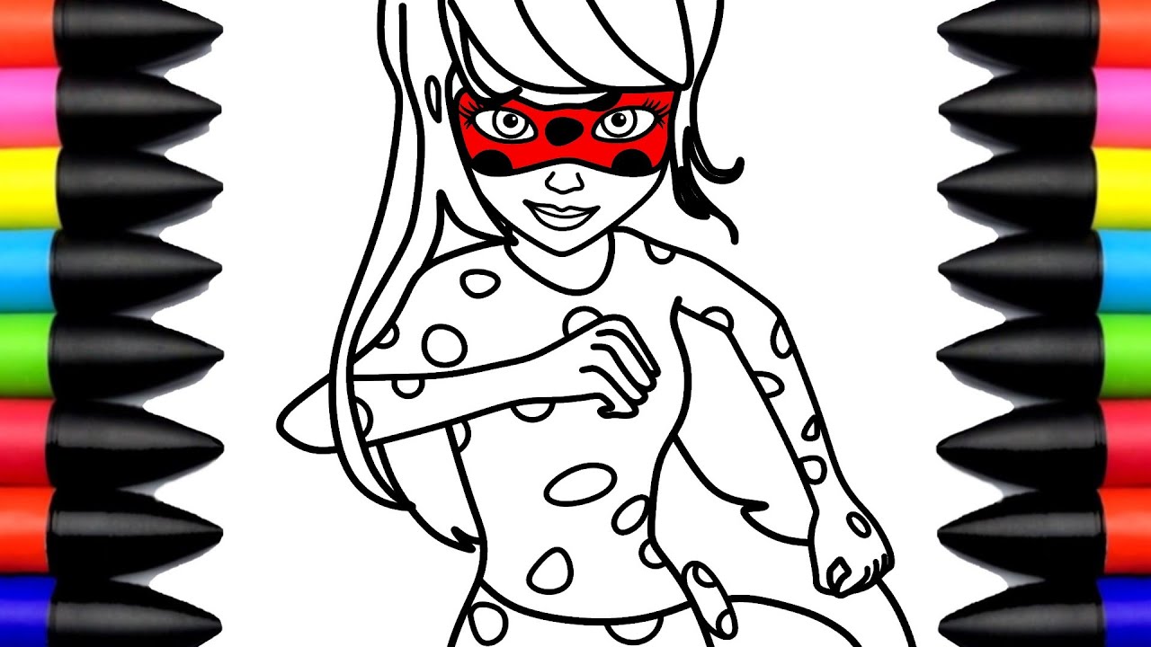 Coloring a Stunning Miraculous Ladybug Artwork with Colorful Markers ...