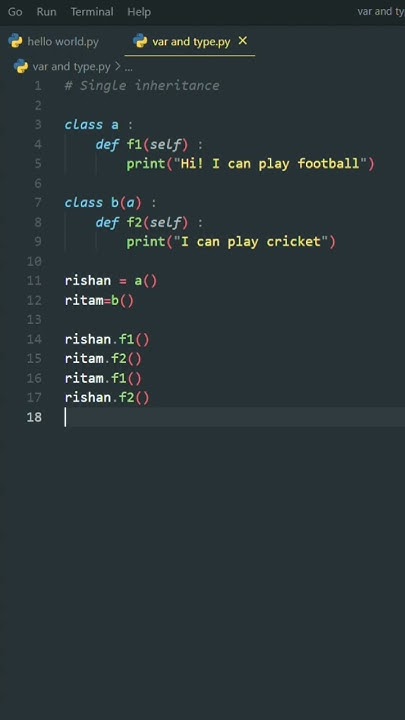 Inheritance in python #python #coding #programming - YouTube