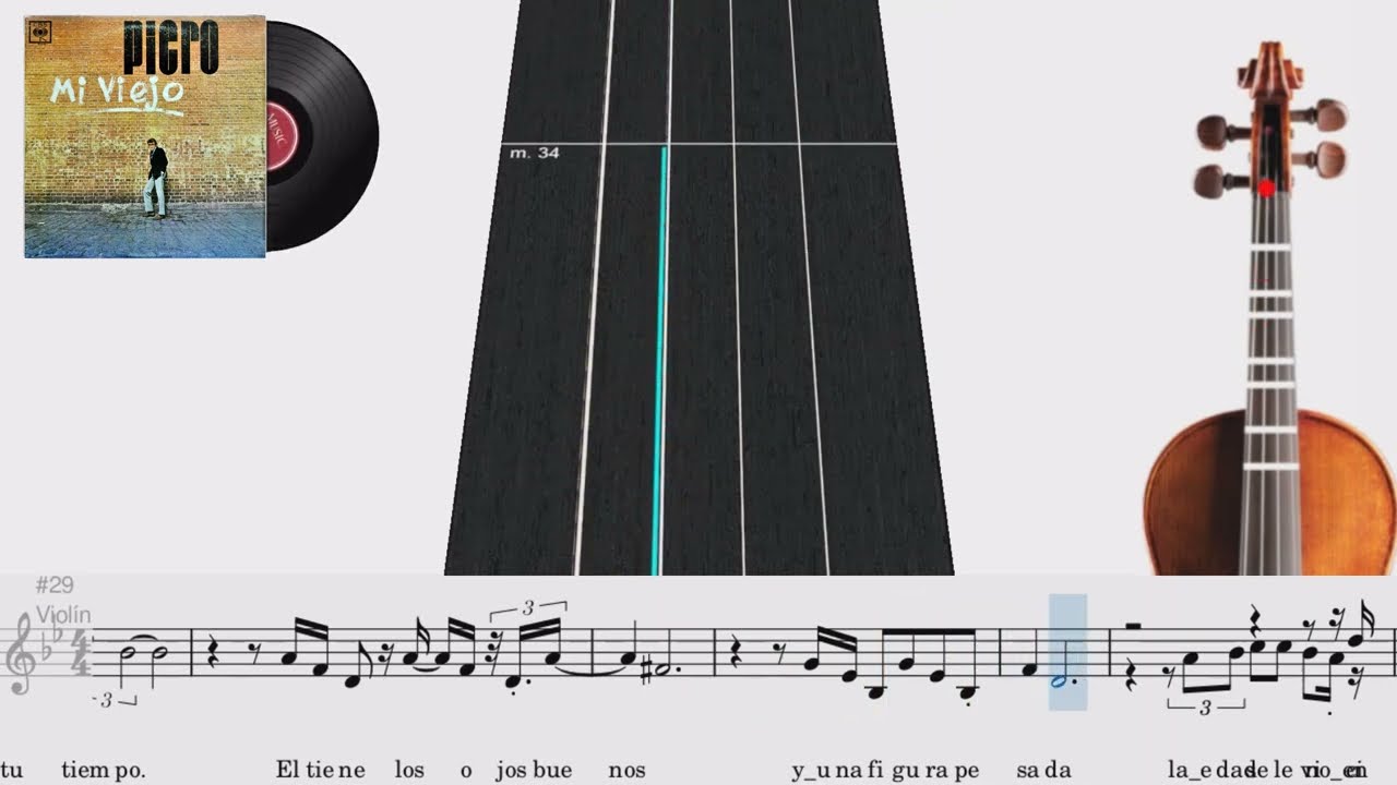 Piero - Mi Viejo (Violin TAB/Tutorial) PARTITURA PDF + MIDI + MP3/PISTA ...