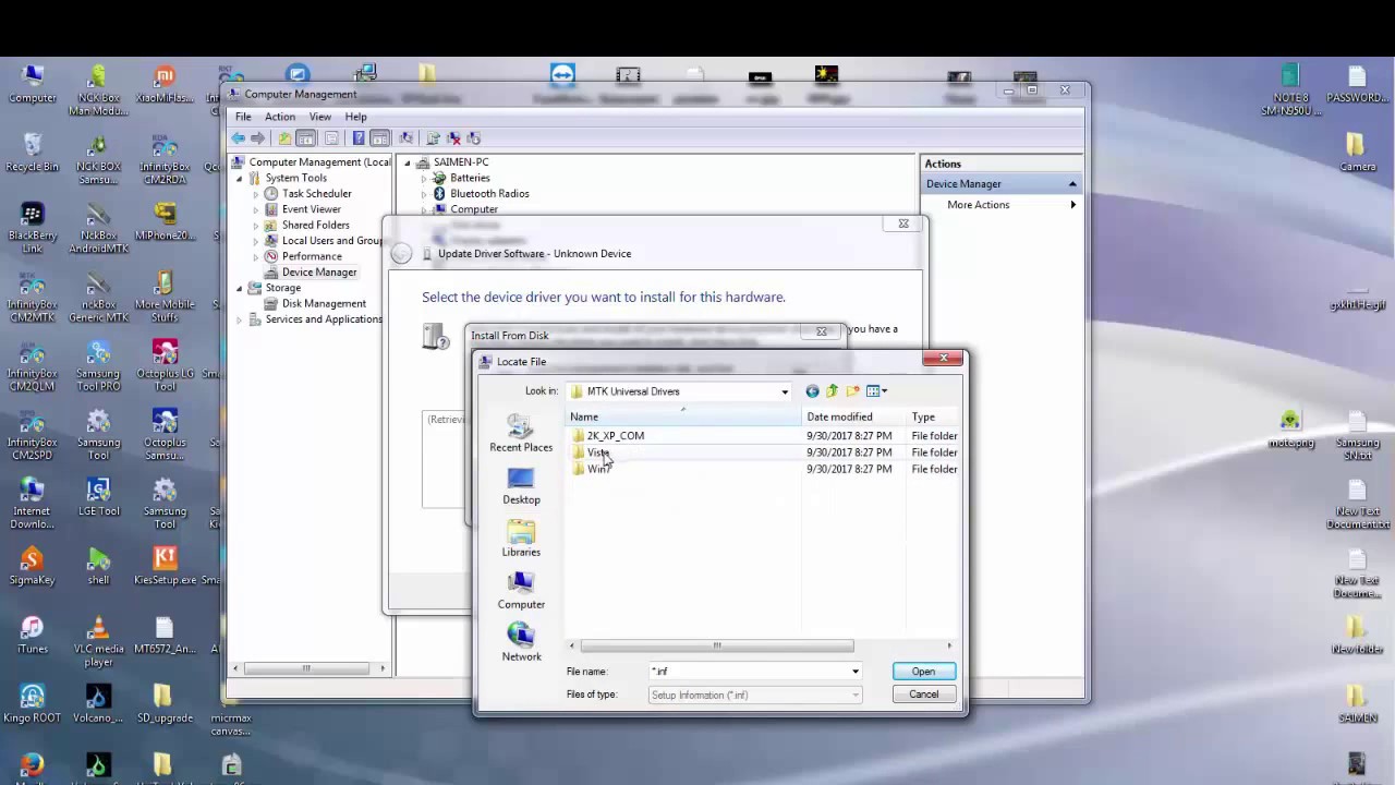 How To Install Mediatek MTK Driver On Windows 7 manually - YouTube