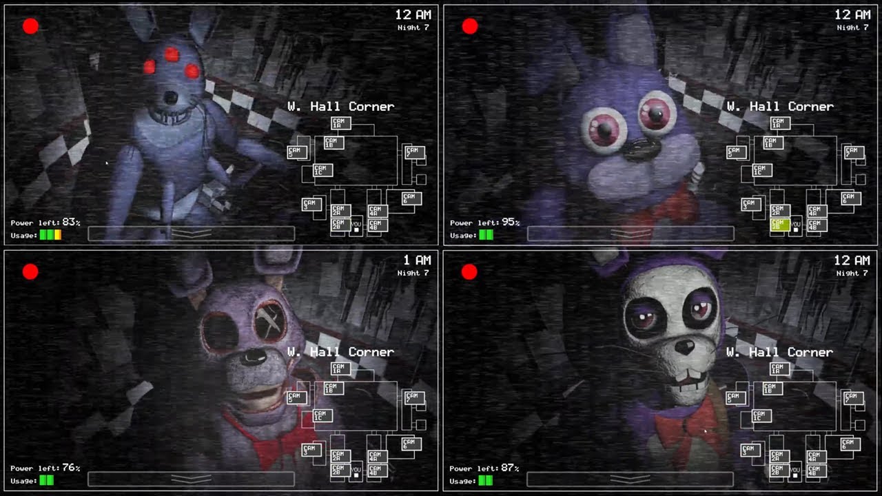 5 types of Bonnie for FNaF 1! +Jumpscares! (FNaF 1 Mods) - YouTube