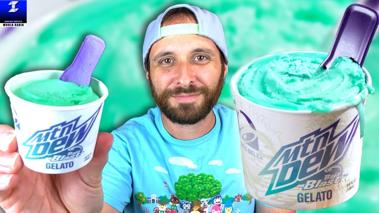 Taco Bell Mountain Dew Baja Blast Gelato Review - YouTube