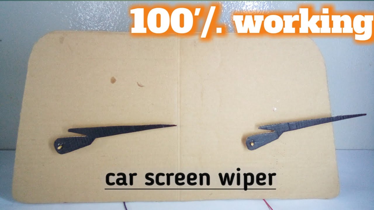 how to make a car screen wiper with cardboard - YouTube