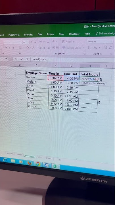 Calculate Time difference in Excel #excelwalesir #ytvideosshort #exceltips #exceltricks # ...