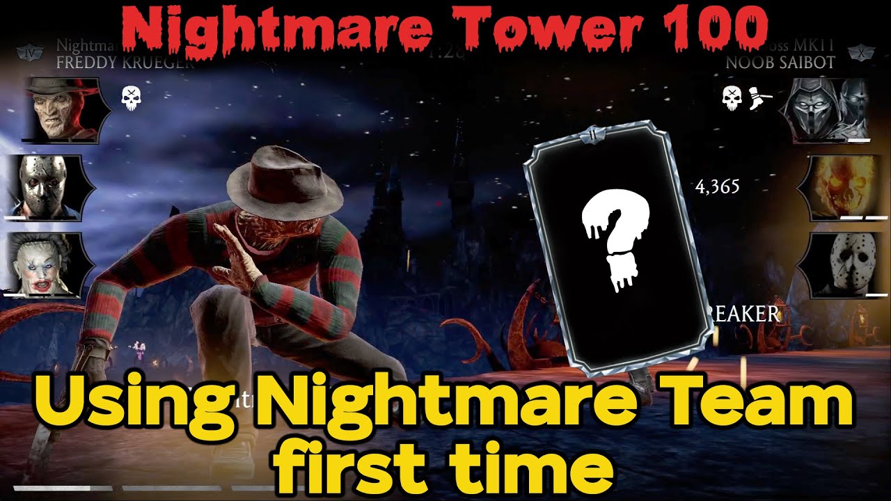 Nightmare Team in Nightmare Fatal Tower 100 | MK Mobile - YouTube