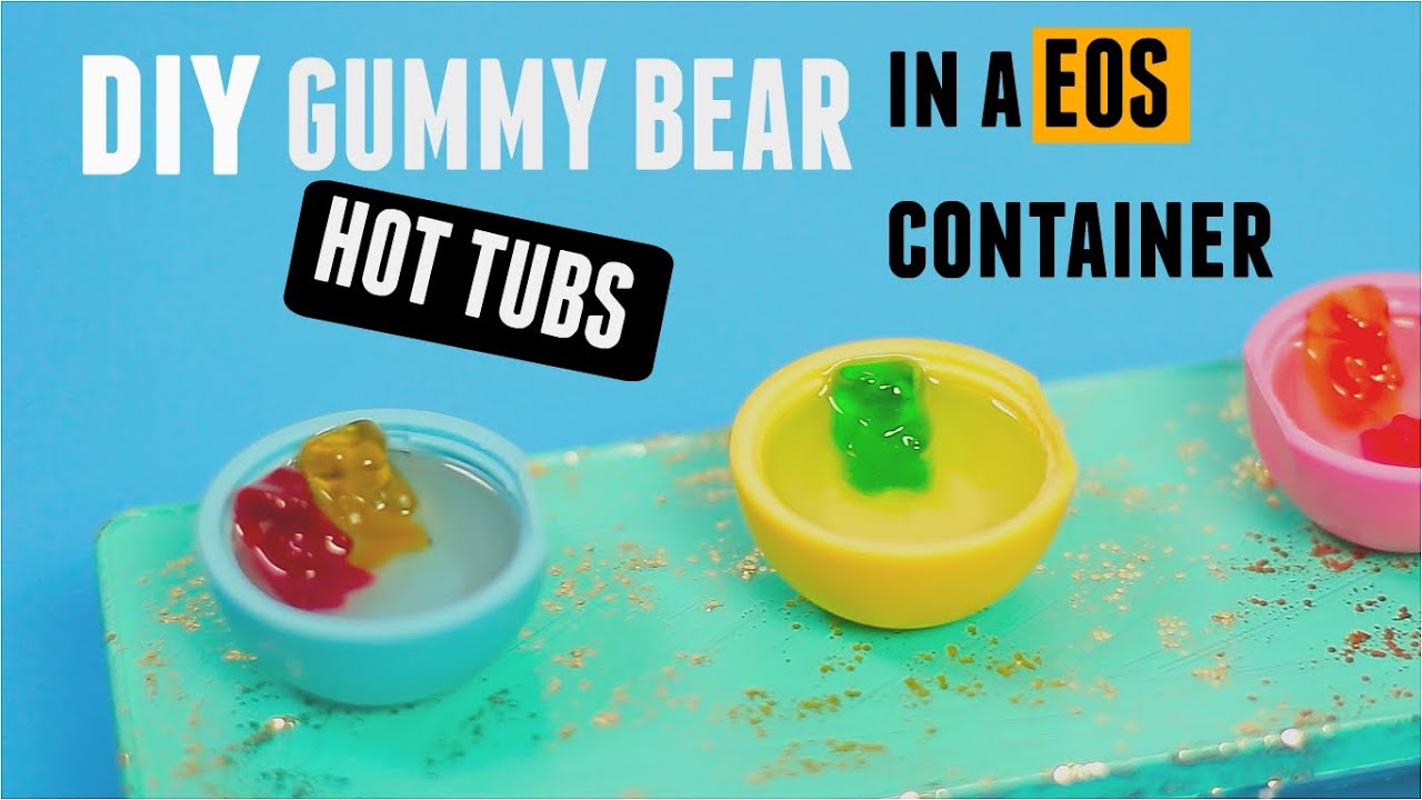DIY GUMMY BEAR EOS HOT TUBS with Resin- Back to school supplies storage ...