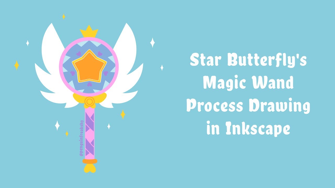 Star Butterfly's Magic Wand- Live Stream Drawing in Inkscape - YouTube