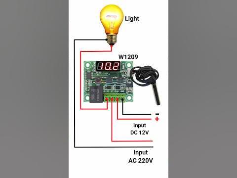 w1209 temperature controller connection diagram #shorts #pbexperiment - YouTube
